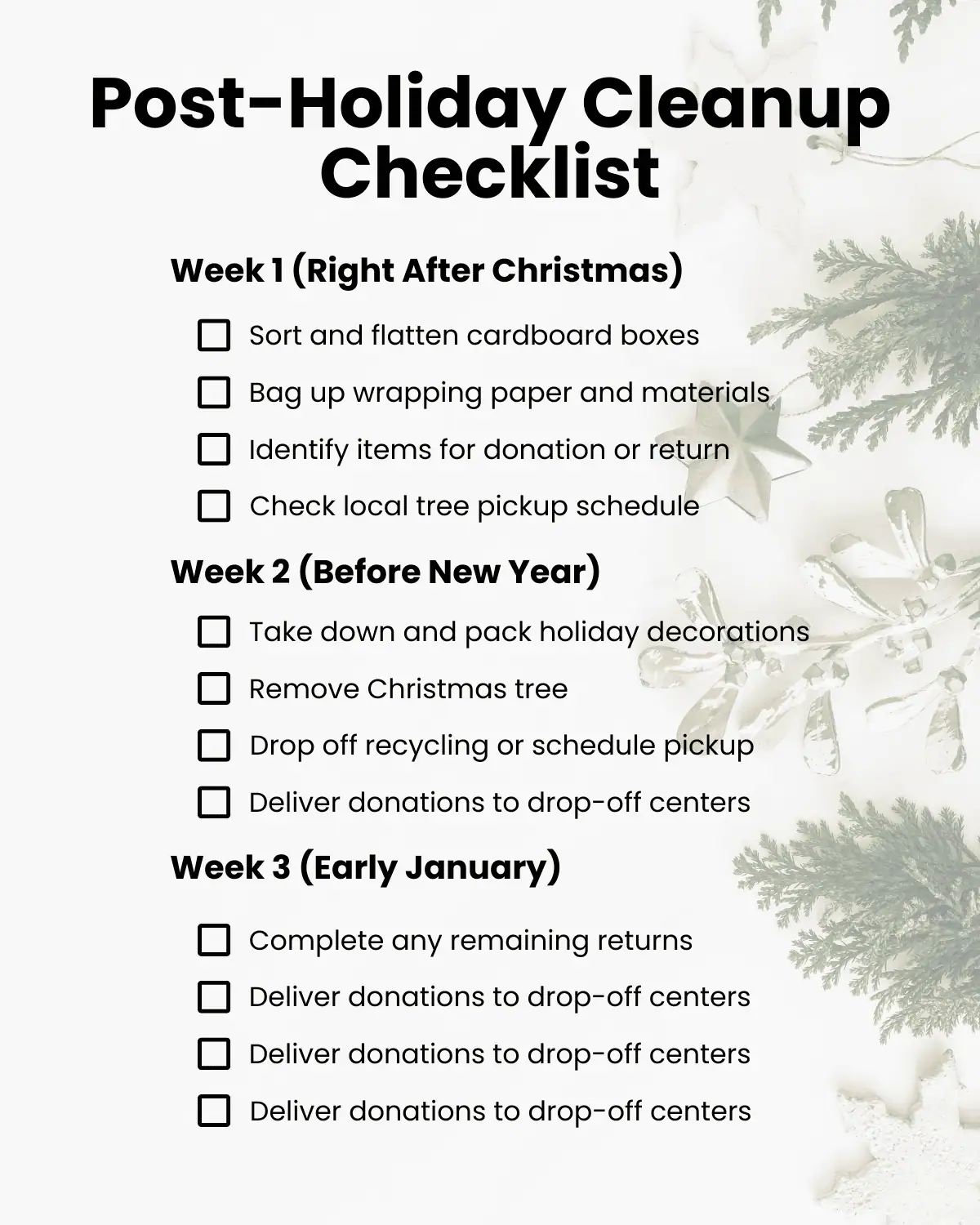 Post-Holiday Cleanup Guide: What to Do With All Those Boxes, Trees ...